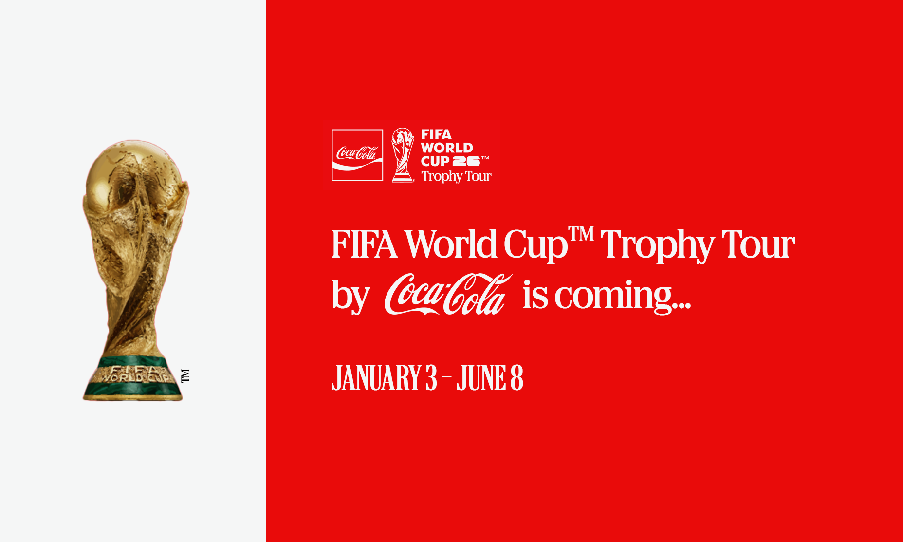 FIFA World Cup™ Trophy Tour by Coca-Cola to Begin Global Journey Ahead of FIFA World Cup 2026™